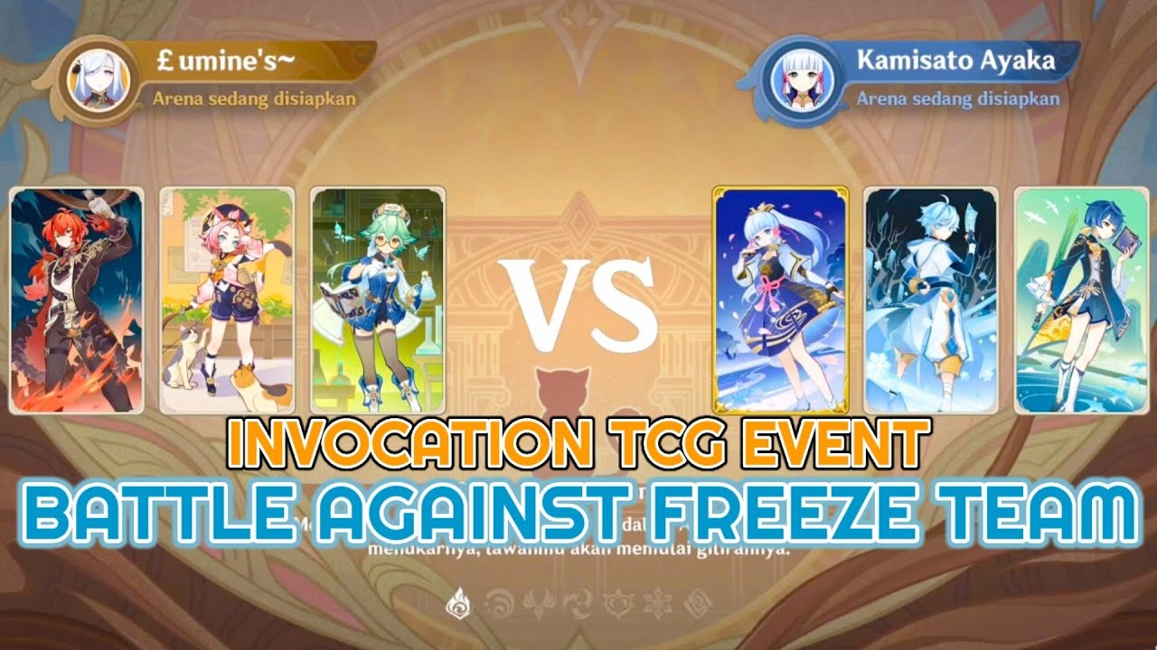 WEEKLY CHALLENGE TCG - DILUC TEAM VS FREEZE TEAM - TCG GENSHIN IMPACT ...