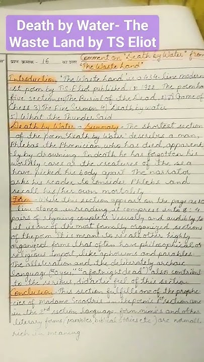 The Waste Land by TS Eliot( Notes) - YouTube
