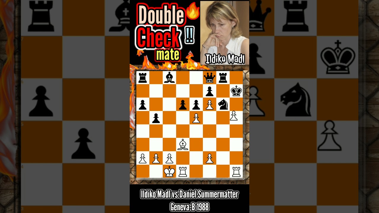 QueenSac! Pawnmate! Double Checkmate!! 🔥🔥🔥 #chessworld888 #chesstactics - YouTube