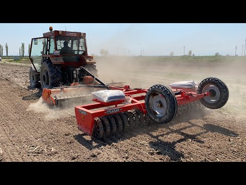TOPCON DÜMENLEMELİ TÜMOSAN 8085 MERDANELİ DİK ROTOVATÖR UYGULAMASI