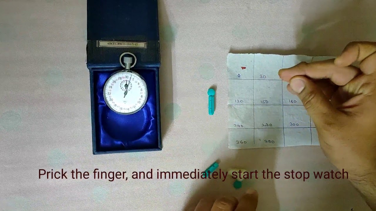 Determination of Bleeding time - YouTube