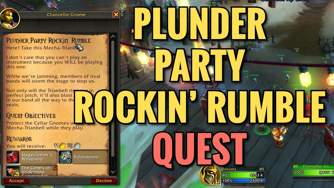 Plunder Party Rockin' Rumble Quest (WoW TWW) - YouTube