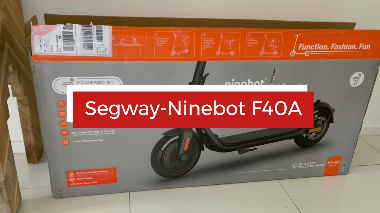 Segway-Ninebot F40A - Installation, how to assemble - YouTube