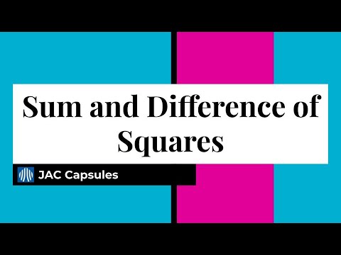 Sum And Difference Of Squares - YouTube