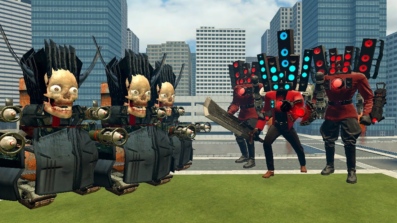 SKELETON BOSS VS TITAN SPEAKERMAN ARMY IN THE CITY | SKIBIDI TOILET ...