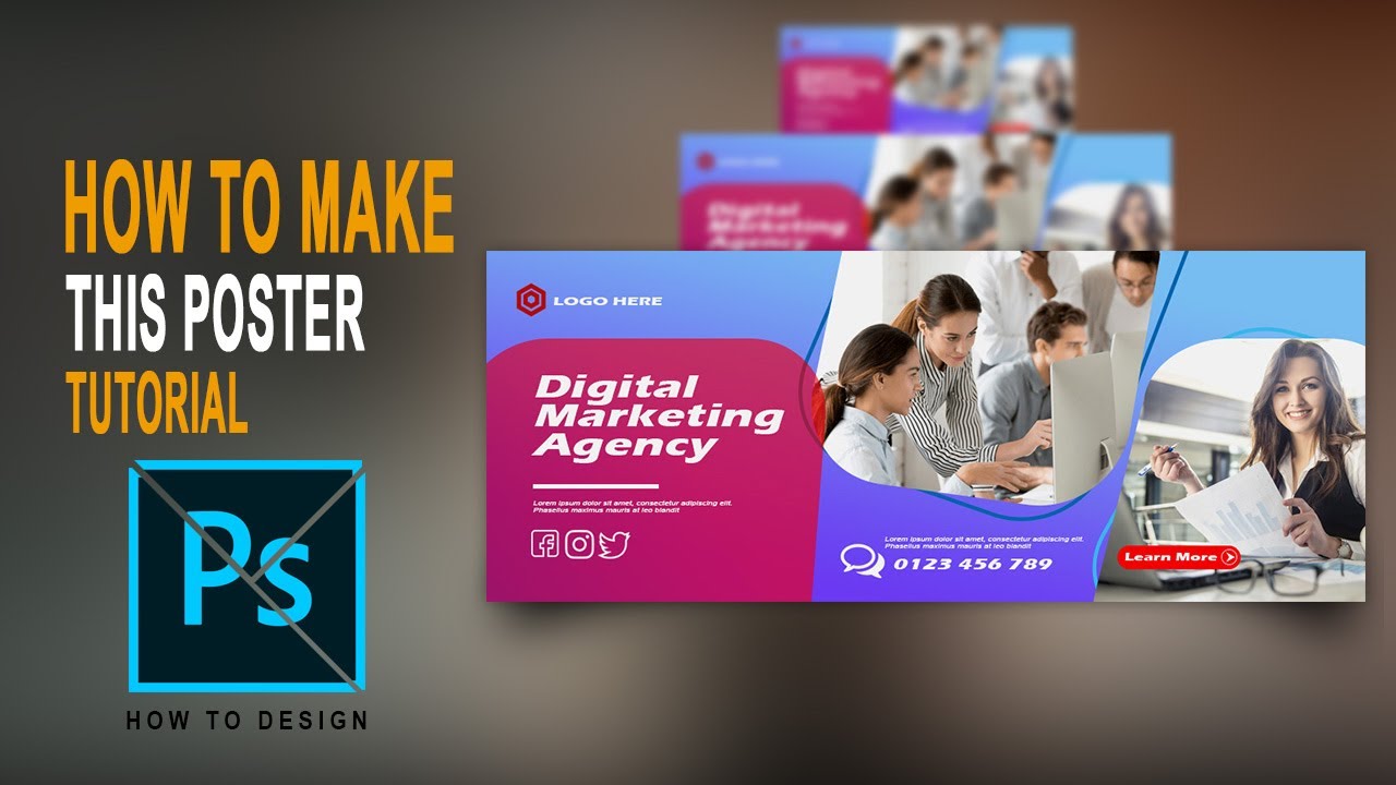 Photoshop : Tutorial : Banner Ads | How To Design - YouTube