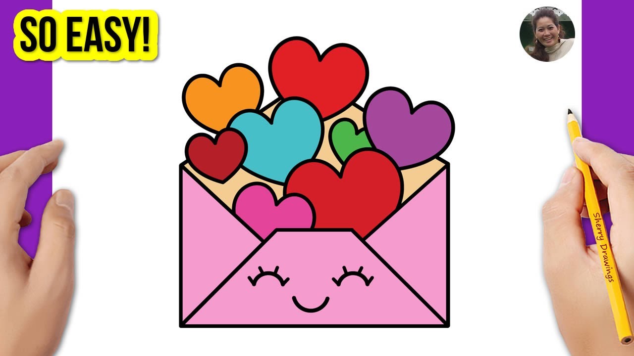 How to Draw a Love Letter 💌 | Easy Drawing - YouTube