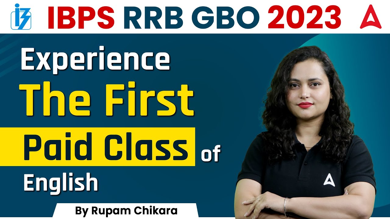 IBPS RRB GBO 2023 | Experience the First Paid Class Of English by Rupam Chikara - YouTube