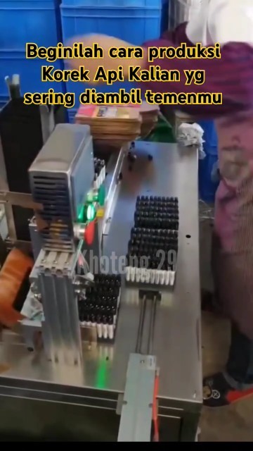 Proses pembuatan korek api #produksi #machine #reels - YouTube
