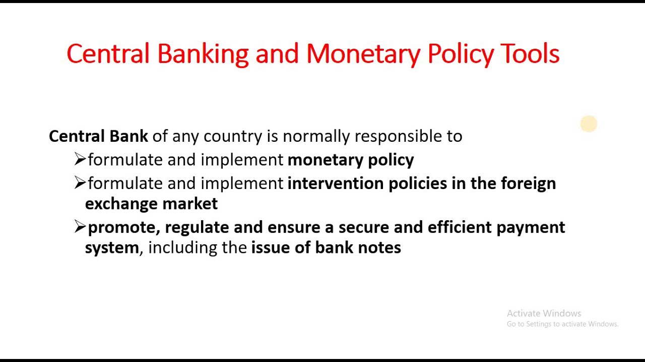 Introduction: Central Banking and Monetary Policy Tools - YouTube