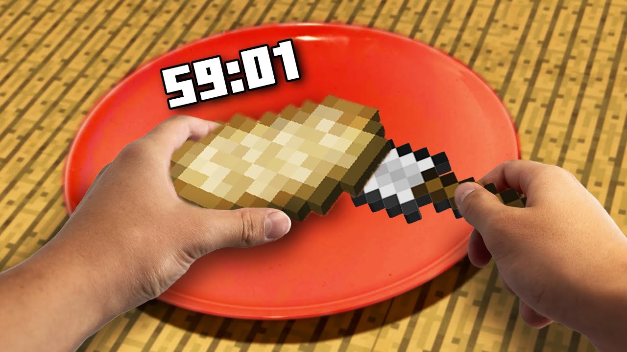 Cook Minecraft Foods in Real Life in 60 Minutes… or Be Punished! - YouTube