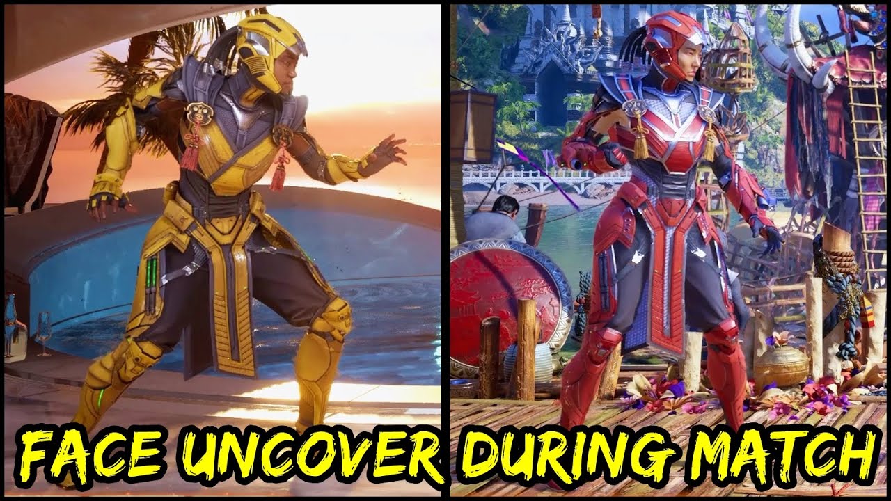 Cyrax & Sektor - Face uncover during match - Mortal Kombat 1 - YouTube
