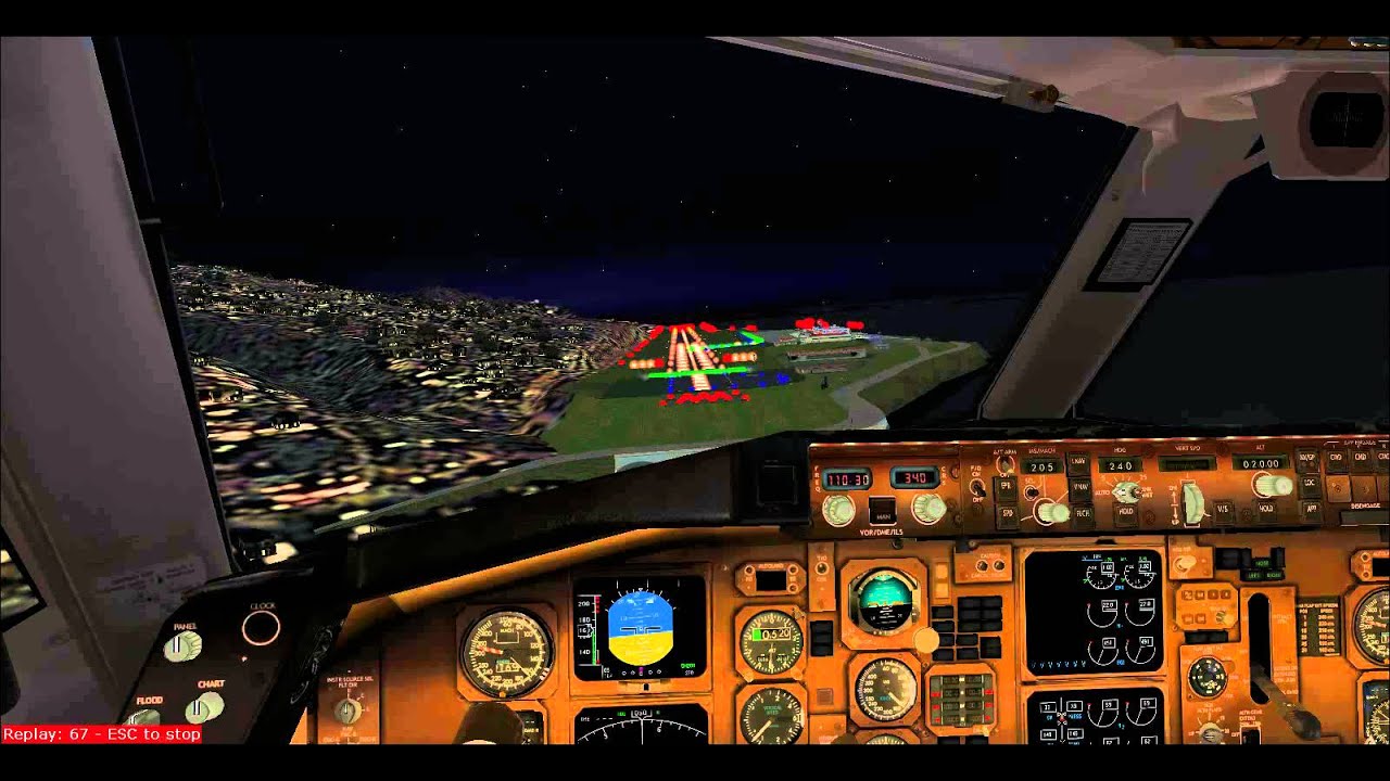 FS2004 - Landing at Funchal, Madeira (Cockpit view) - YouTube