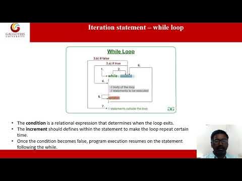 BCS01T1003, Programming for problem solving - C: Control Statements 2 - Loop Statement - YouTube