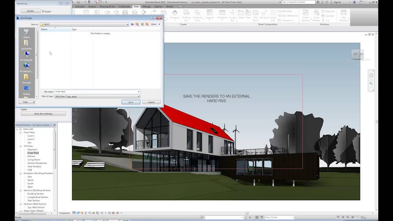 revit renders autosave - YouTube