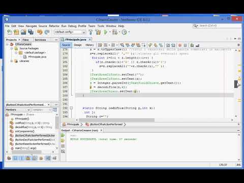 Crittografia 06 Cifrario Cesare - Codice Java - YouTube