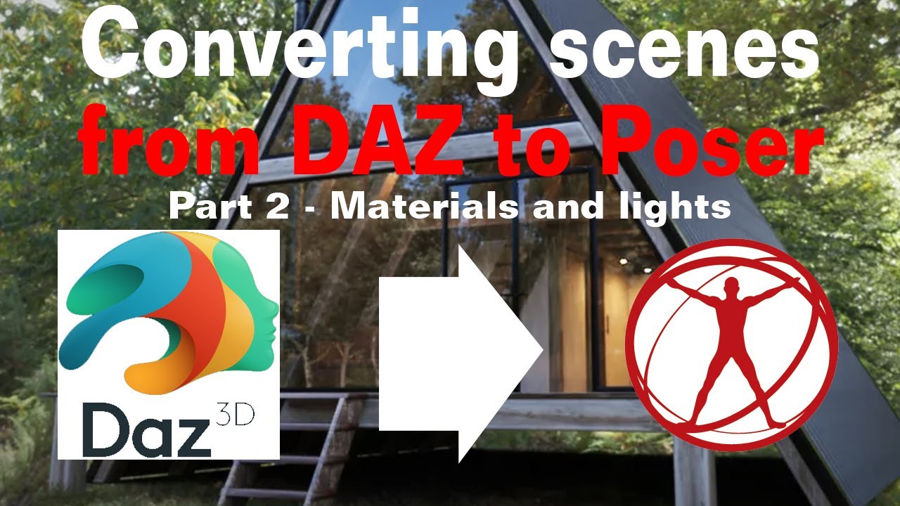 How to convert DAZ to Poser - Part 2 Materials and lights - YouTube