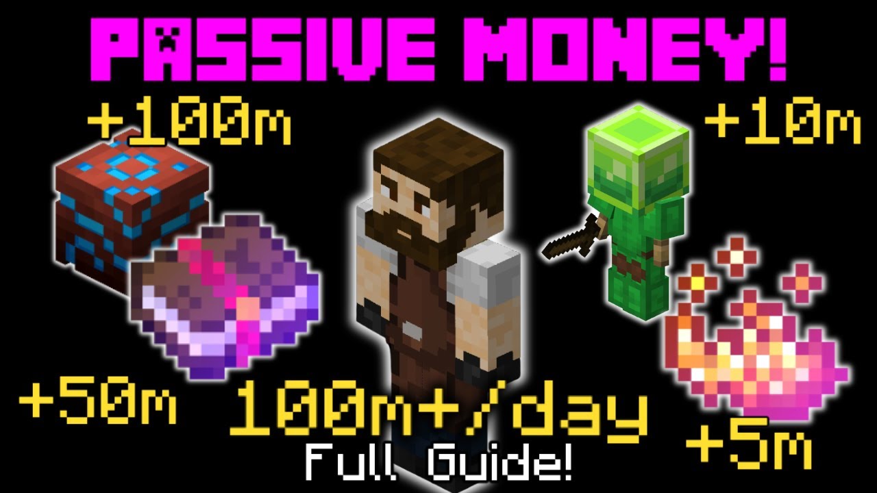 The Best PASSIVE Money Making Methods! (100m+/day) | Hypixel Skyblock ...