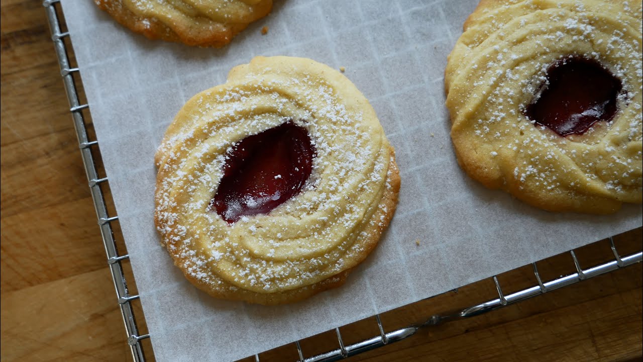 Butter Kringel 🍪🍪🍪 mit Marmelade Backen (Rezept) || Baking Ring Shaped ...