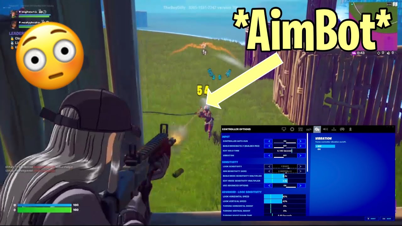 100% Accuracy🎯 + Best *AIMBOT* Controller Settings CHAPTER 3 FORTNITE ...