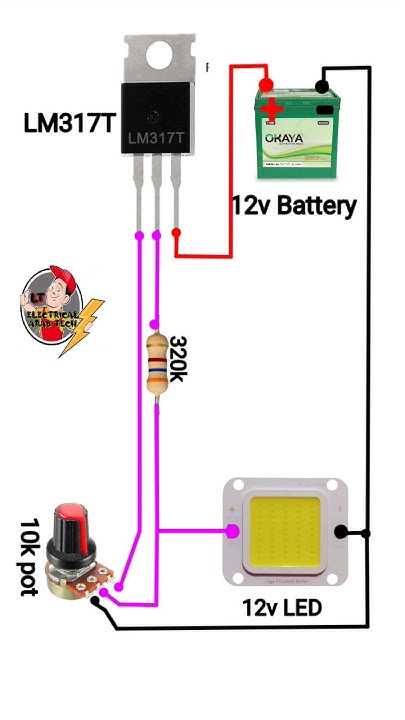 Potentiometer Connection for Light Brightness Control Circuit #battery ...