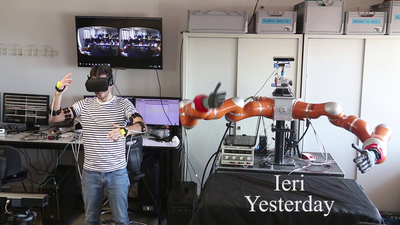 Immersive Teleoperation Using Wearable Devices - YouTube