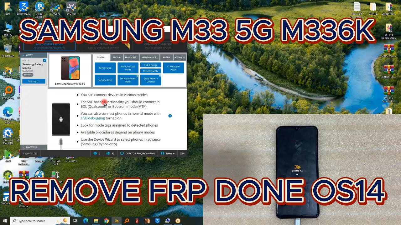 SAMSUNG M33 5G / M336K FRP REMOVE VI TEST POINT BY CHIMERA TOOL DONE ...