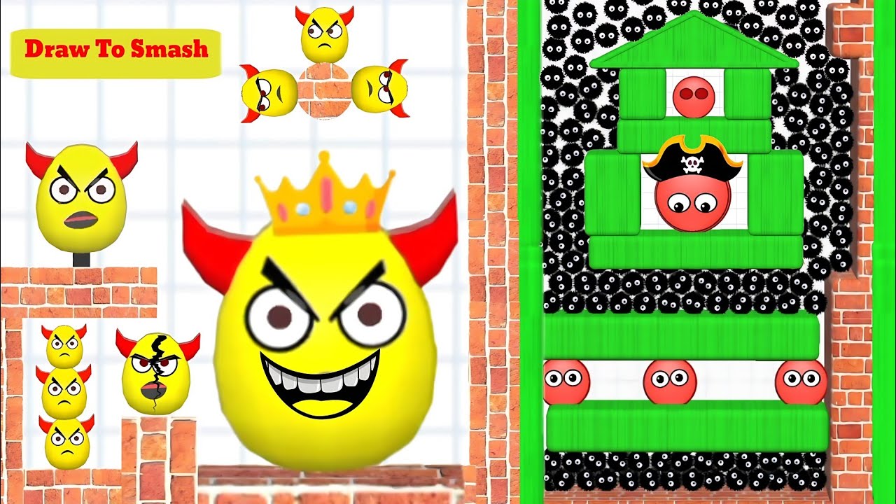 Hide Ball brain teaser games 🆚 Draw to smash (save the doge) 2048 ...