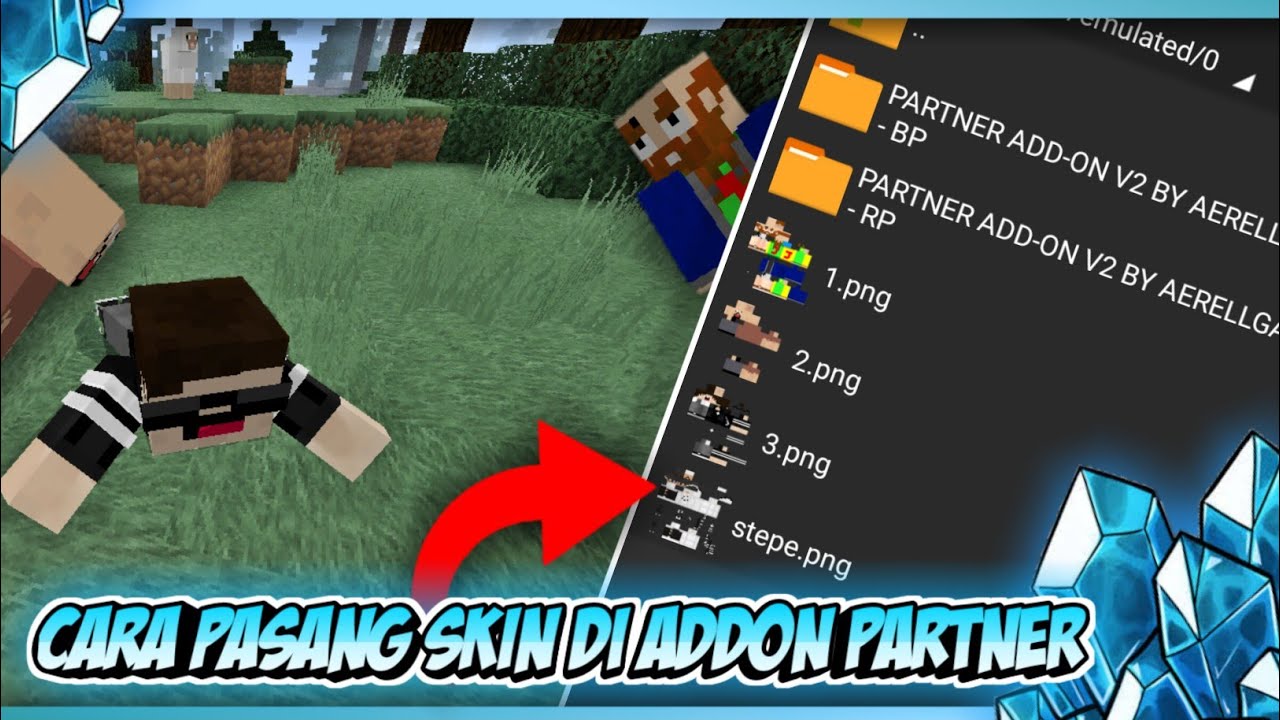 Cara ganti skin kacung gaming v2-Bisa diganti 7 Slot skin || Addon mcpe ...