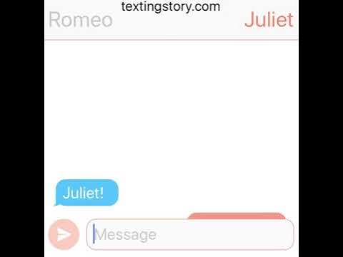 Romeo and Juliet, text conversation - YouTube