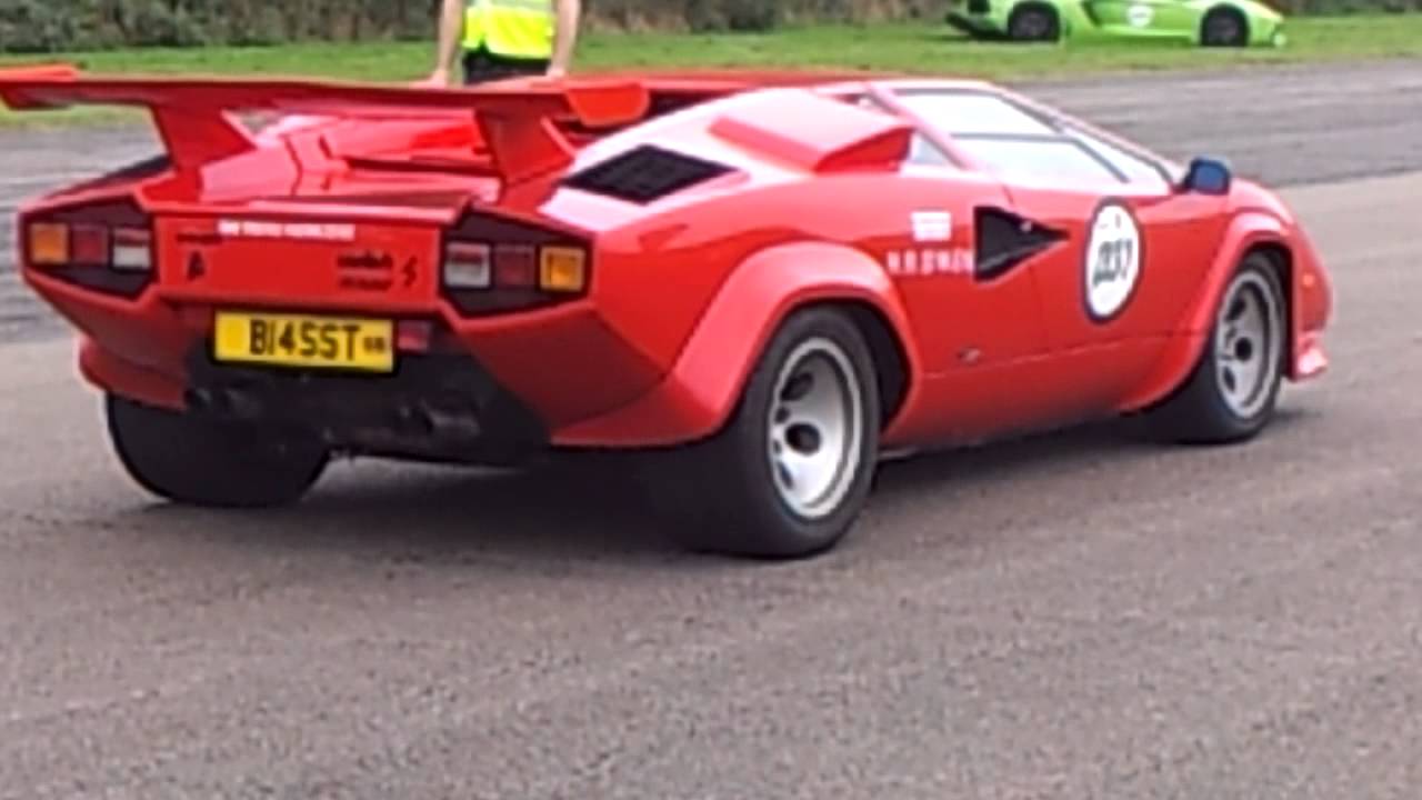 Countach drag (eventually). - YouTube