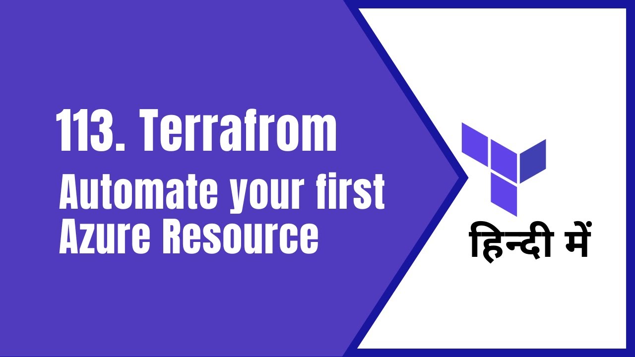 113 Create first azure resource with terraform - YouTube