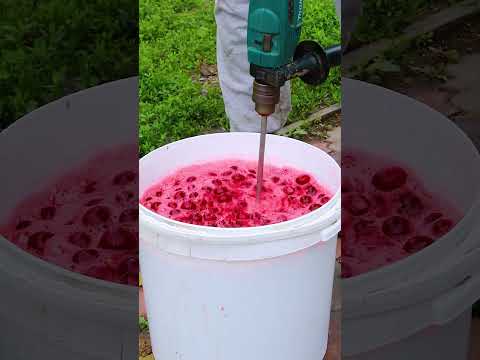 Manly Kitchen: Making Cherry Wine Must with a Power Drill Mixer! 🍒🍷