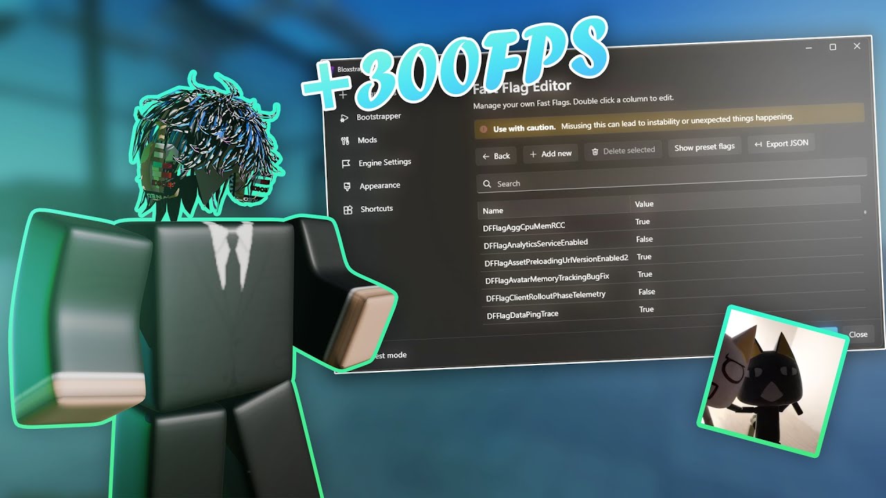 BEST BLOXSTRAP FAST FLAGS💻🔧(300+FPS🔥)*Performence Boost & Zero Ping ...