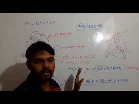 vsepr theory || structure of ammonia || structure of NH3 by vsepr || d ...