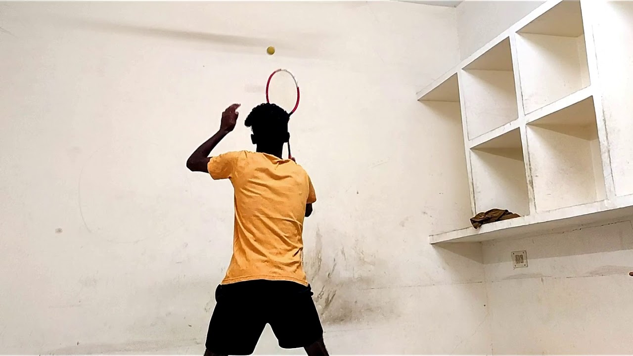 BALL BADMINTON || Wall practice for beginners || Easy to control the ...
