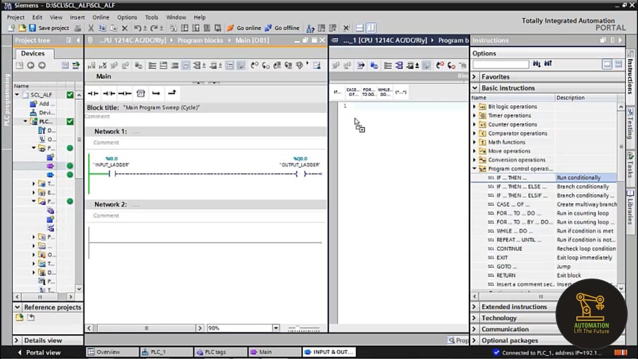 Ladder to Scl Example input & Output plc#siemens#tia #robotics #scadaprogramming #wincc - YouTube