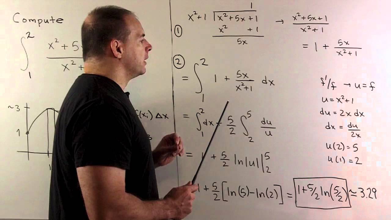 Log Integral For x 2 5x 1 x 2 1 YouTube