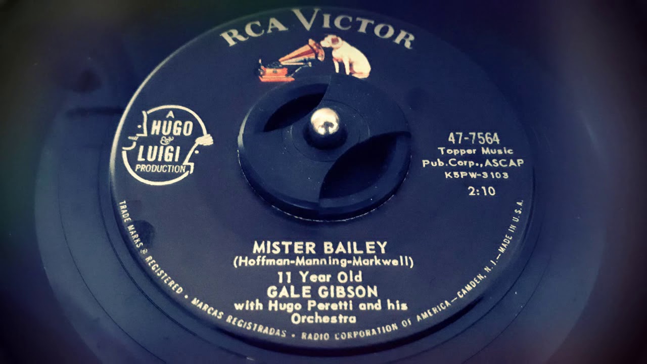 Gale Gibson - Mister Bailey (1959) - YouTube