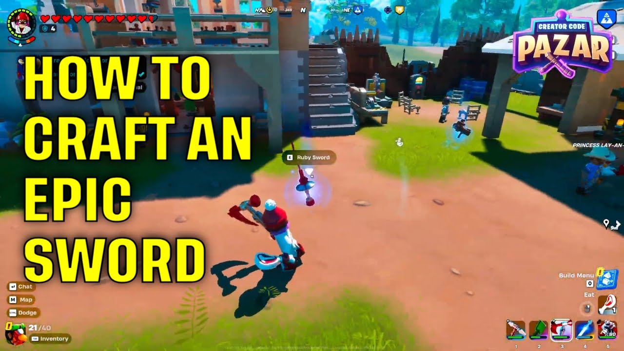 How to Craft an Epic Gem Sword in Lego Fortnite Quick Guide - YouTube