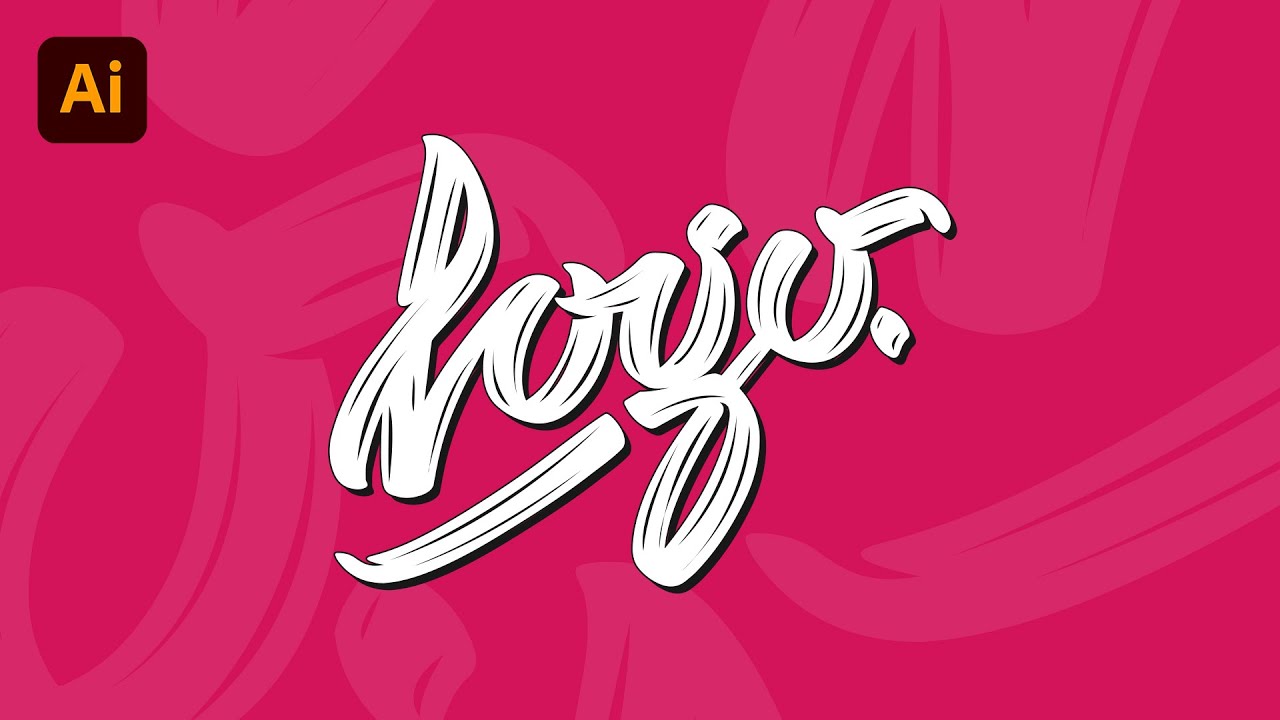 Lettering logo tutorial - Illustrator CC - YouTube