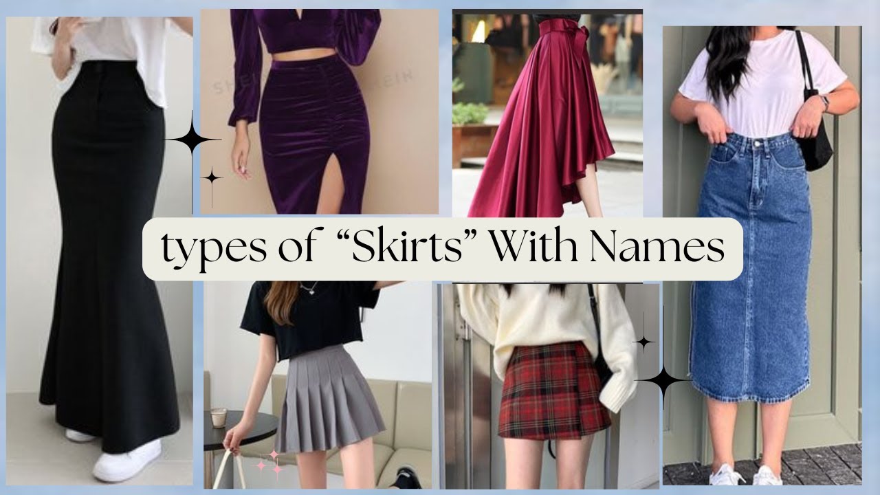 Types of skirts with names/Korean skirts for girls women/ short and ...