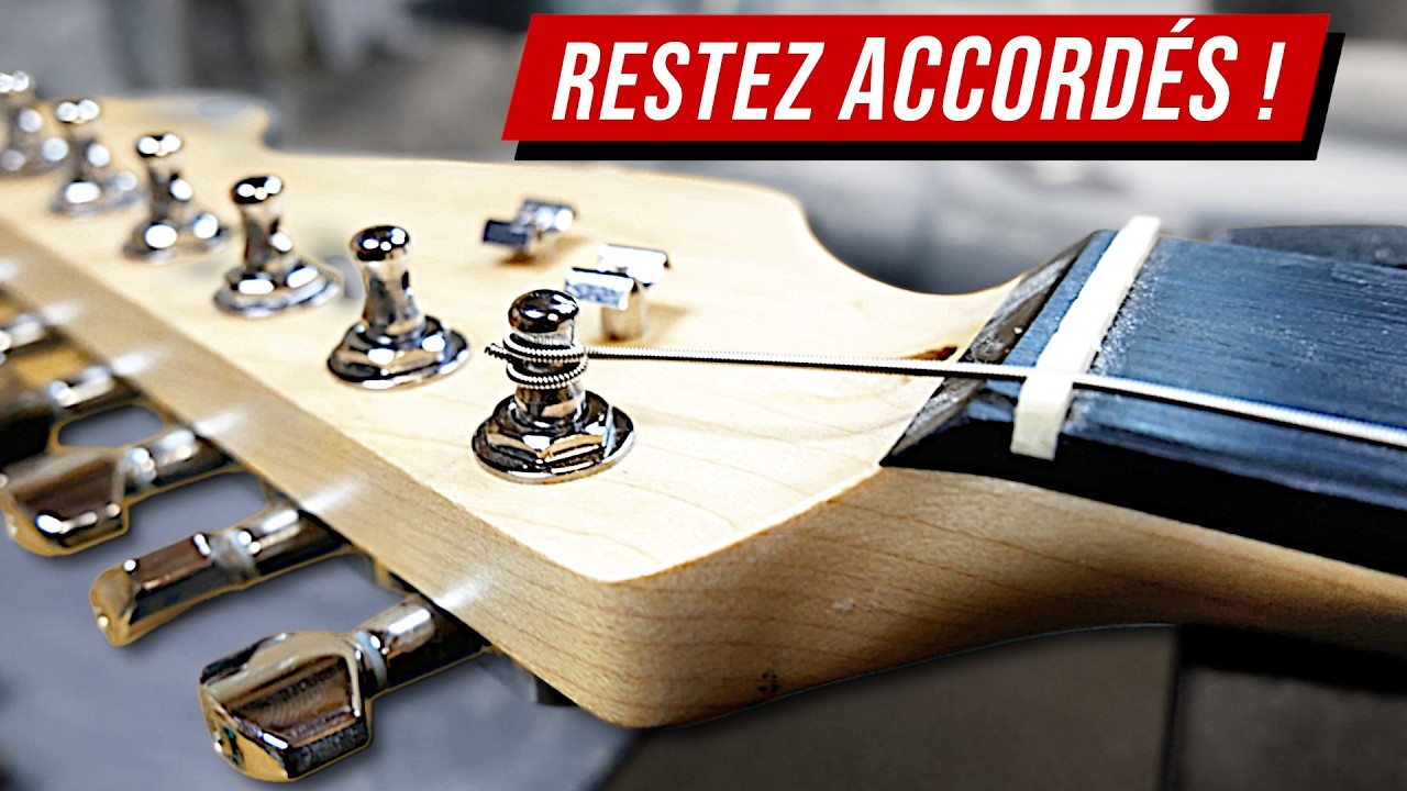 STOP aux Problèmes d'accordage : BIEN monter vos Cordes de Guitare en 2 ...
