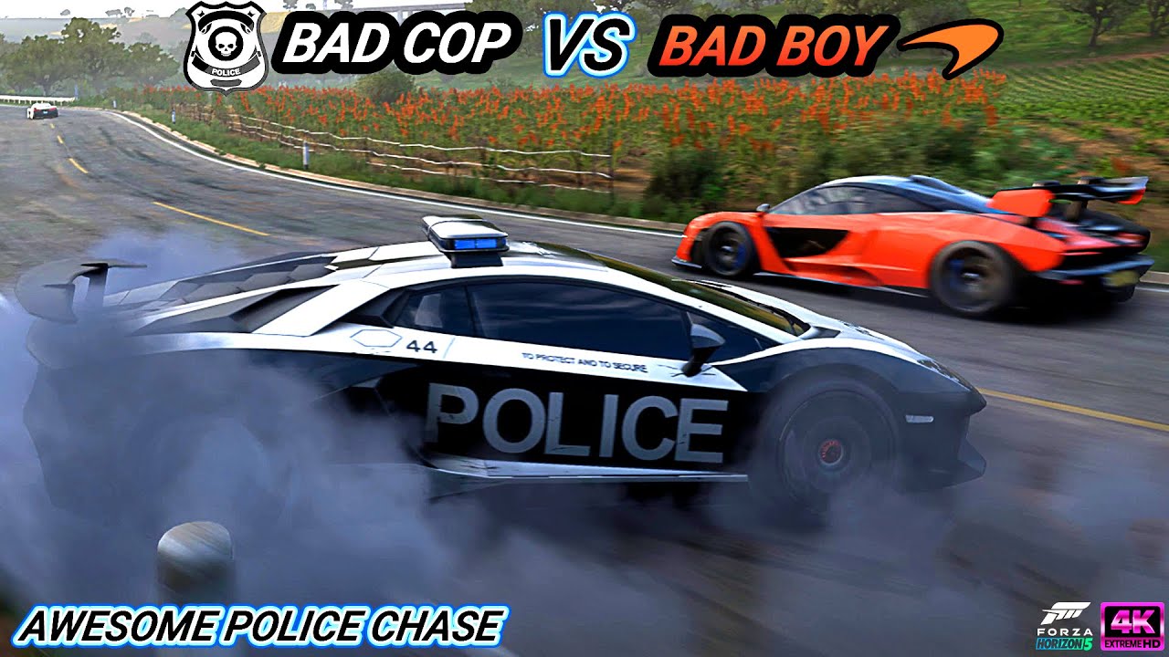 Lamborghini Aventador Police vs McLaren Senna | Police chase | Forza ...