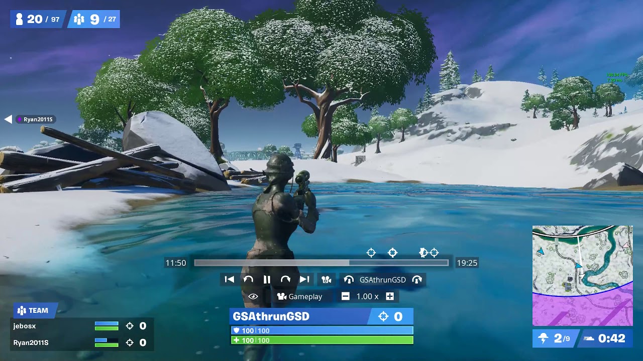 Fortnite Chapter 2 Winterfest 3 vs Squads GSAthrunGSD Win o// - YouTube
