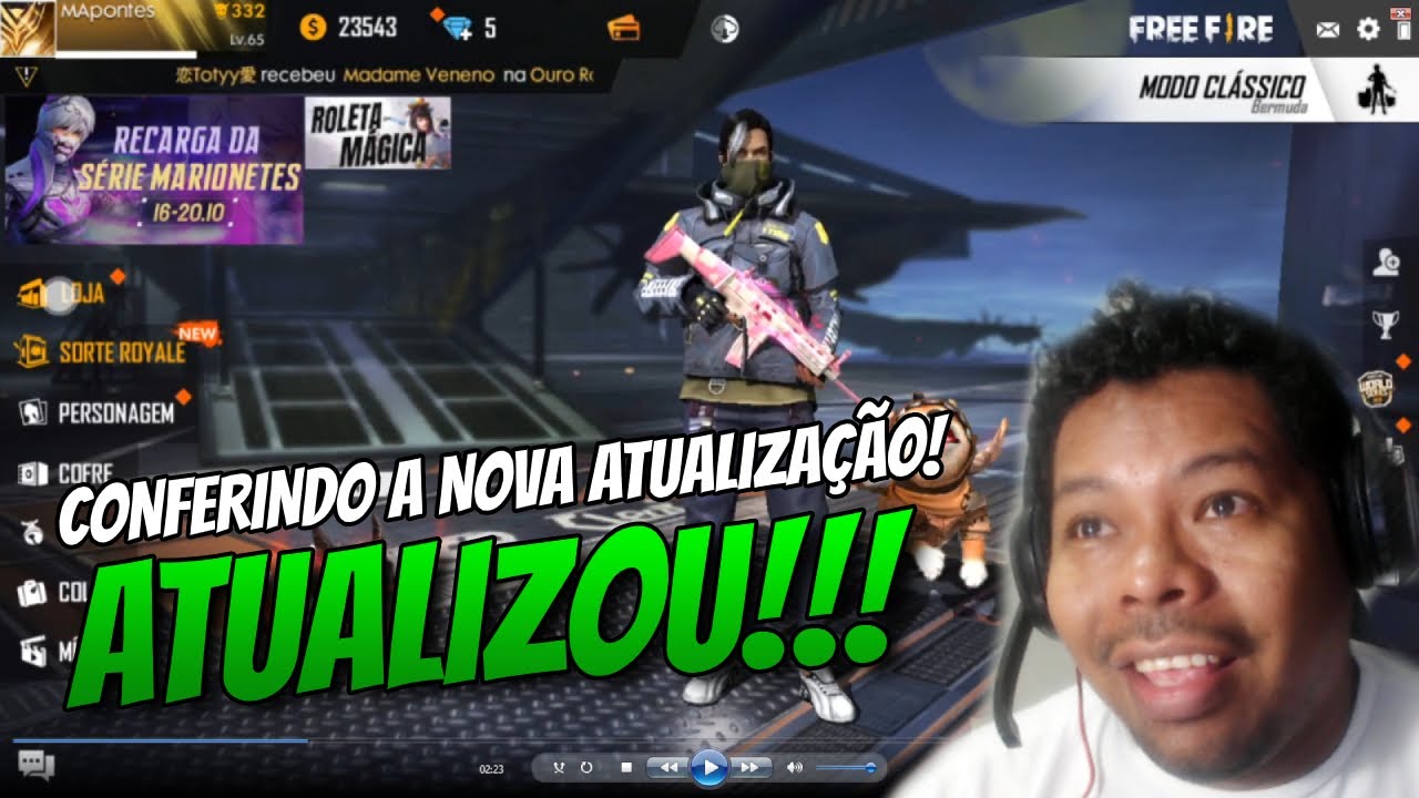 CONFERINDO A NOVA ATUALIZAÇÃO DO FREE FIRE - OB18 - O QUE MUDOU! - YouTube