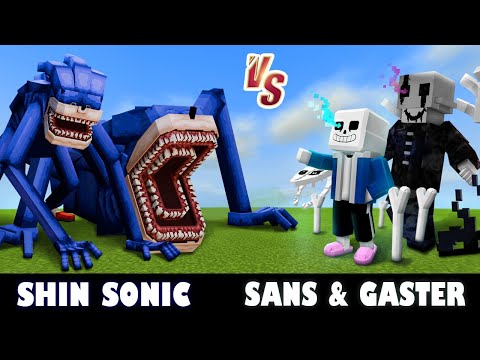 NEW Shin Sonic Tape vs. Gaster & Sans | Minecraft (CHAOTIC DUO!)