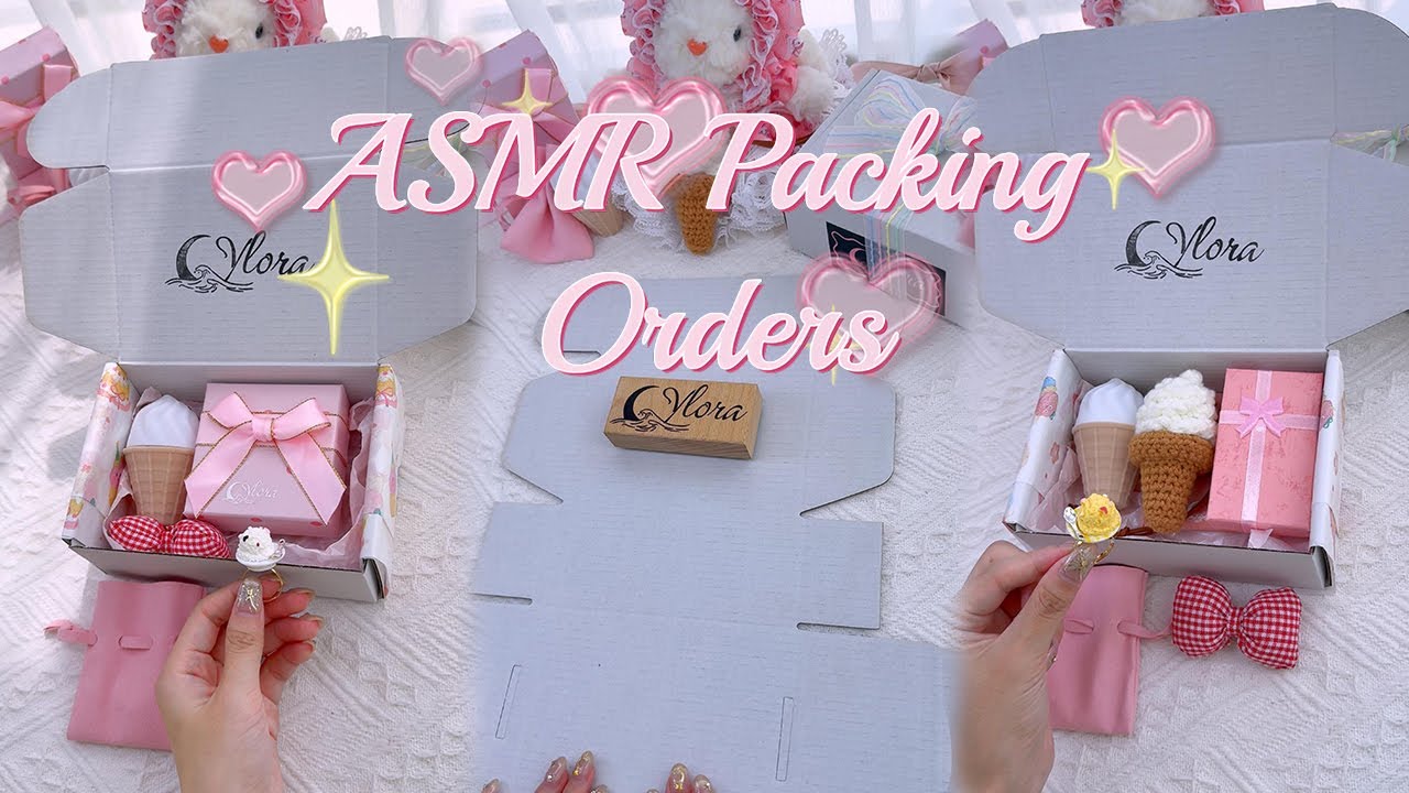 ASMR Packing Orders | Long Video Compilation: 6 Heartfelt Orders 💖# ...