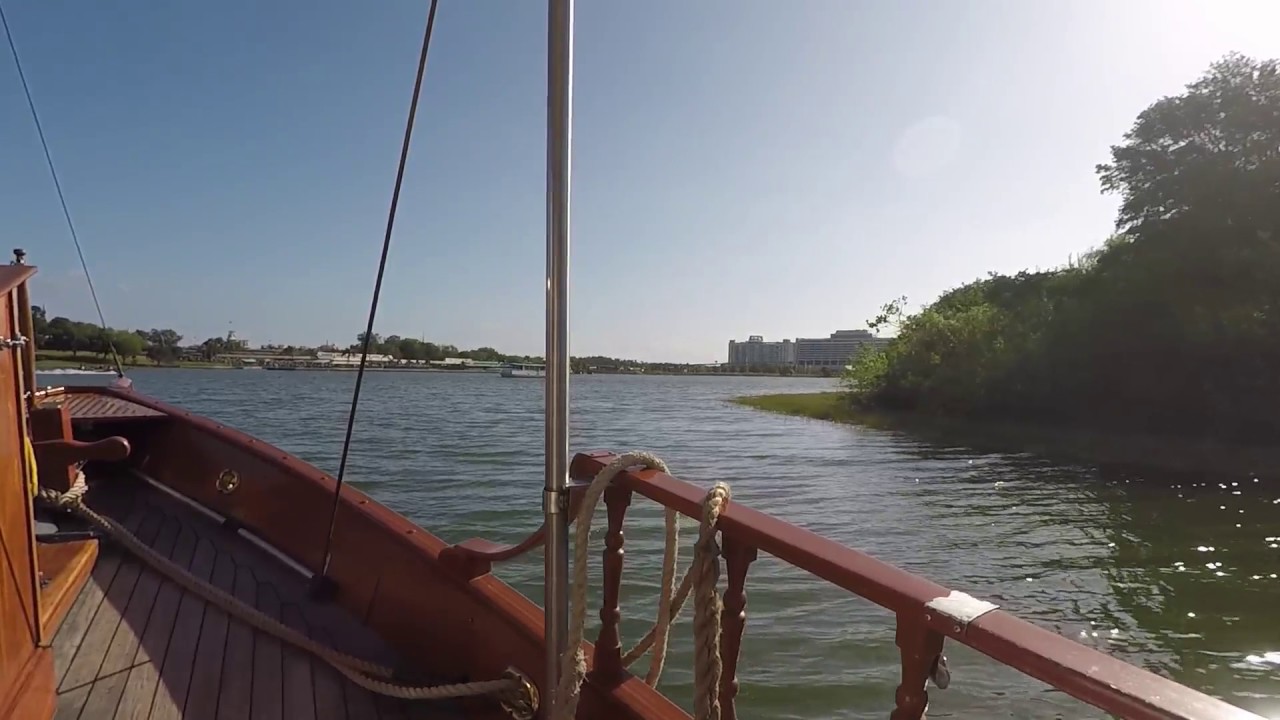 Polynesian Resort shuttle boat to Disneyworld!!!! - YouTube