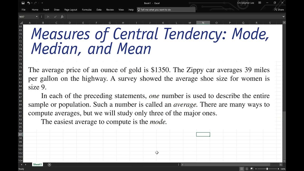 Day 3 Measures of Central Tendency Mode, Median, and Mean and Measures ...